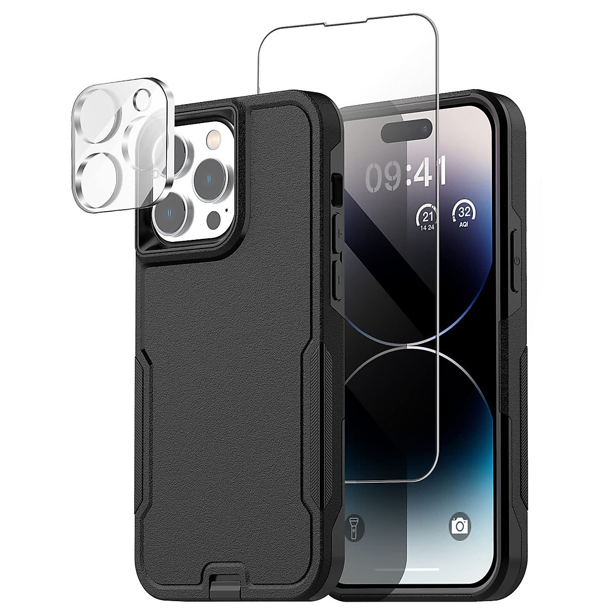 AICase for iPhone 14 Pro Max Case with Glass Screen Protector+Camera Lens,Heavy Duty Drop Protection Full Body Rugged Shockproof Military Protective Tough Durable Cover for iPhone 14 Pro Max 6.7"_8