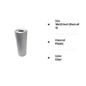 Royal7 10" x 15" 500 Bags/Roll Plastic Food Storage Bags, for Vegetable Fruits, Bread, Food Storage (1 Roll)