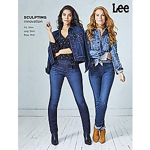 Lee Women's Sculpting Fit Slim Leg Pull On Jean, Landslide, 10