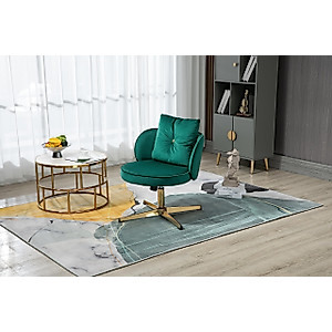 COOLMORE Home Office Desk Chair, Vanity Chair, Modern Adjustable Home Computer Executive Chair Swivel Task Chair for Small Space, Living Room, Make-up, Studying