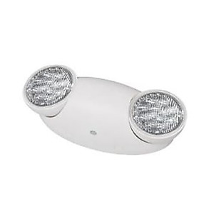 3-Hour Battery Backup Emergency Light LED - Hard Wired Dual-Voltage 120/277, High-Impact Thermoplastic, Adjustable Heads, Quick Installation - UL Listed Ideal for Indoor Use