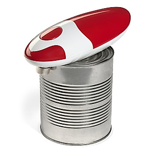 Bartelli Soft Edge Automatic Electric Can Opener - Red Battery Powered