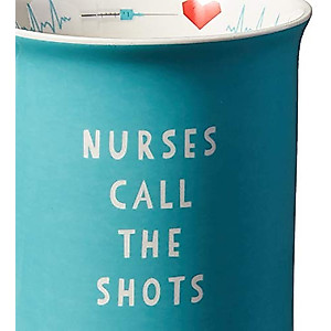 Enesco Our Name is Mud “Nurse Uniform, 16 oz. Stoneware Mug, 1 Count (Pack of 1), Blue
