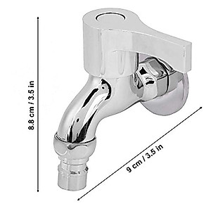G1/2" Copper Water Faucet Laundry Bathroom Tap Washing Machine Faucet Wall Mounted Single Cold Water Tap Mop Pond Bibcock