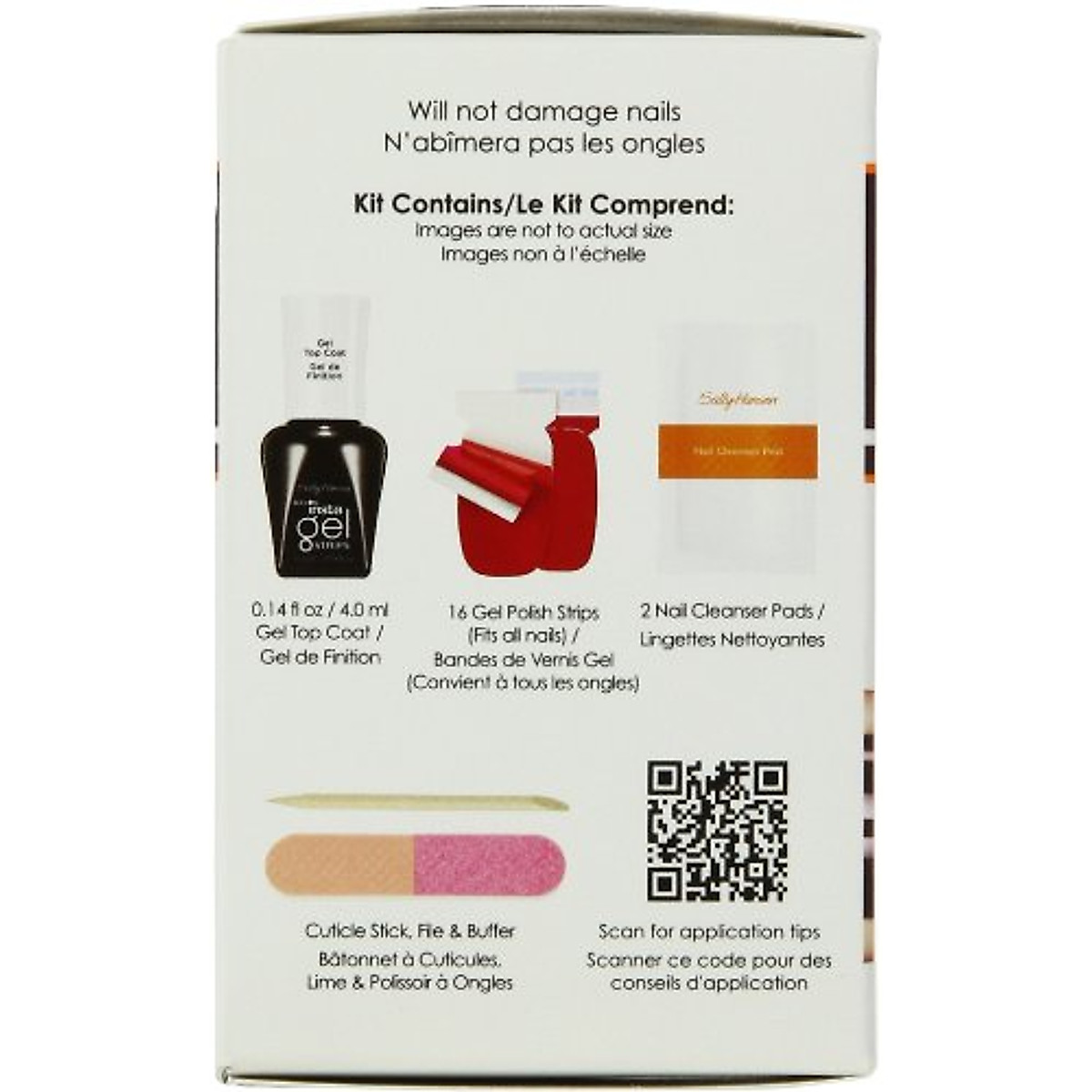 Sally Hansen Salon Insta Gel Strips, Pat On The Black, 16 Ounce