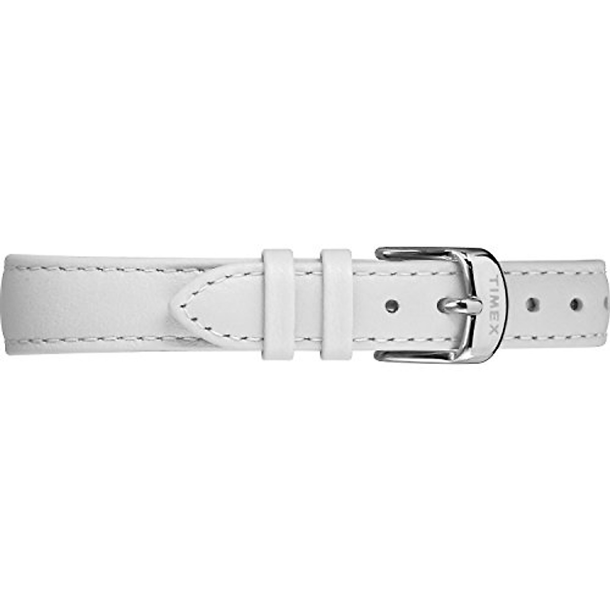 Timex Women's Crystal Bloom 36mm Watch – White Floral Crystal Accent Dial Silver-Tone Case with White Leather Strap