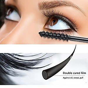 Mascara Lash 4D Mascara Waterproof Fiber Mascara Liquid Lash Mascara Thick Eyelash Long Lasting Smudge-Proof with 360 Degrees Spiral Brush(1 PCS)