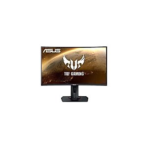 ASUS TUF Gaming VG27WQ 27” Curved Monitor, 1440P WQHD (2560 x 1440), 165Hz, Adaptive-sync, Freesync Premium, Extreme Low Motion Blur (ELMB), 1ms, 400 nits, DisplayHDR 400, DisplayPort and HDMI