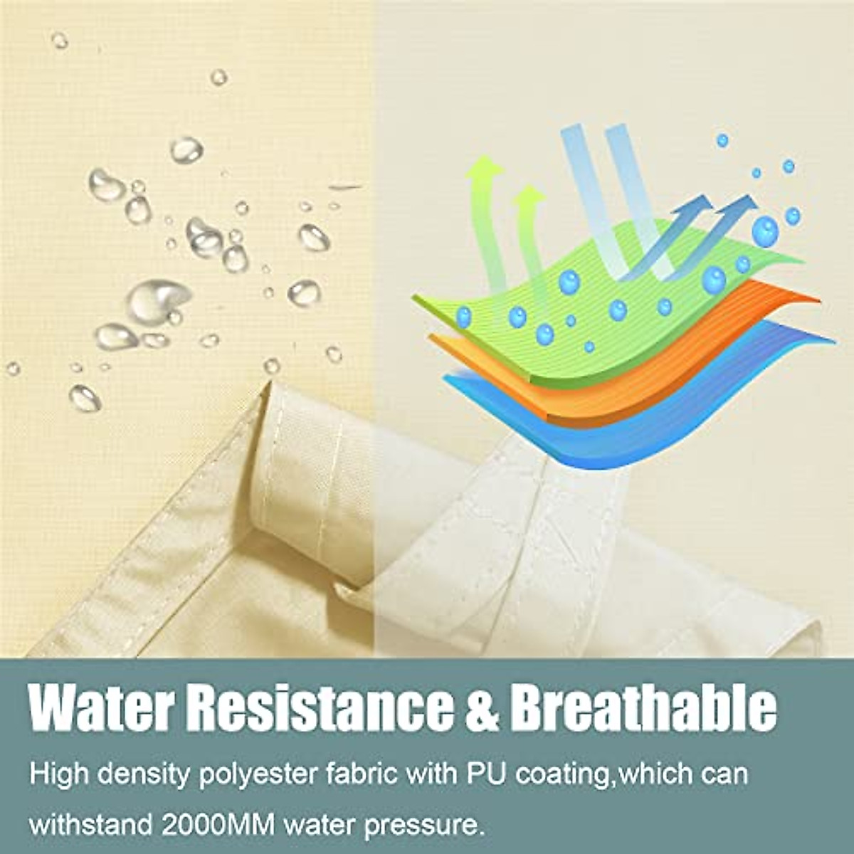 Insun 95% Sunscreen Anti UV Water Resistance Oxford Cloth Rectangle Sun Shade Sail Awning Shade for Outdoor Garden Patio Party White 6.5'x10'