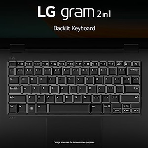 LG gram 16” 2in1 Lightweight Laptop, Intel 13th Gen Core i7 Evo Platform, Windows 11 Home, 16GB RAM, 512GB SSD, Black
