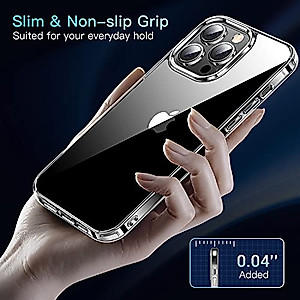 CASEKOO Crystal Clear Designed for iPhone 13 Pro Case, [Not Yellowing] [Military Drop Protection] Shockproof Protective Phone Case 6.1 inch 2021 (Clear)