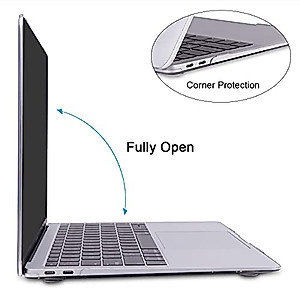 MAITTAO MacBook Air 13 Inch Case 2020 2019 2018 Release Model A1932 A2179 A2337 M1, Durable Hard Case Cover with Laptop Sleeve & Keyboard Cover for Mac Air 13.3 with Retina Touch ID, Marble Blue