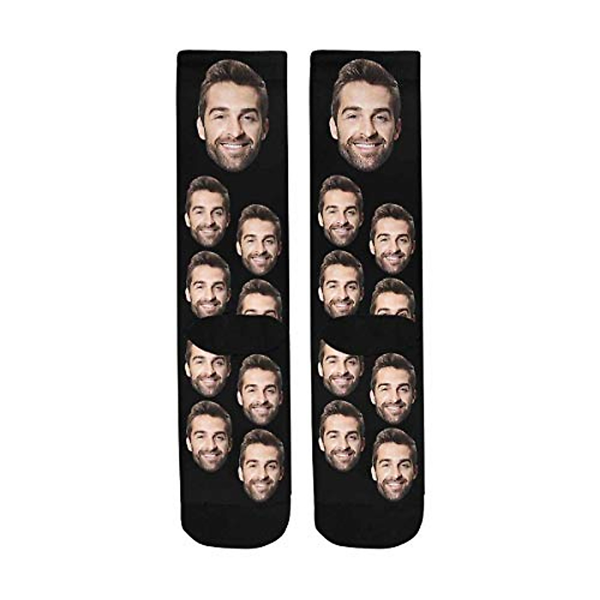 Custom Dog Face Socks Personalized Christmas Face Face Crew Socks for Women Men