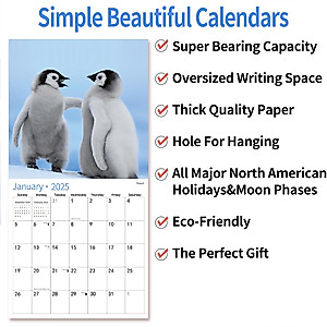 2024 Wall Calendar,Calendar 2024, July 2024 - December 2025, Wall Calendar Baby Animals, 12" x 24" Opened,Full Page Months Thick & Sturdy Paper for Gift Perfect Calendar Organizing & Planning