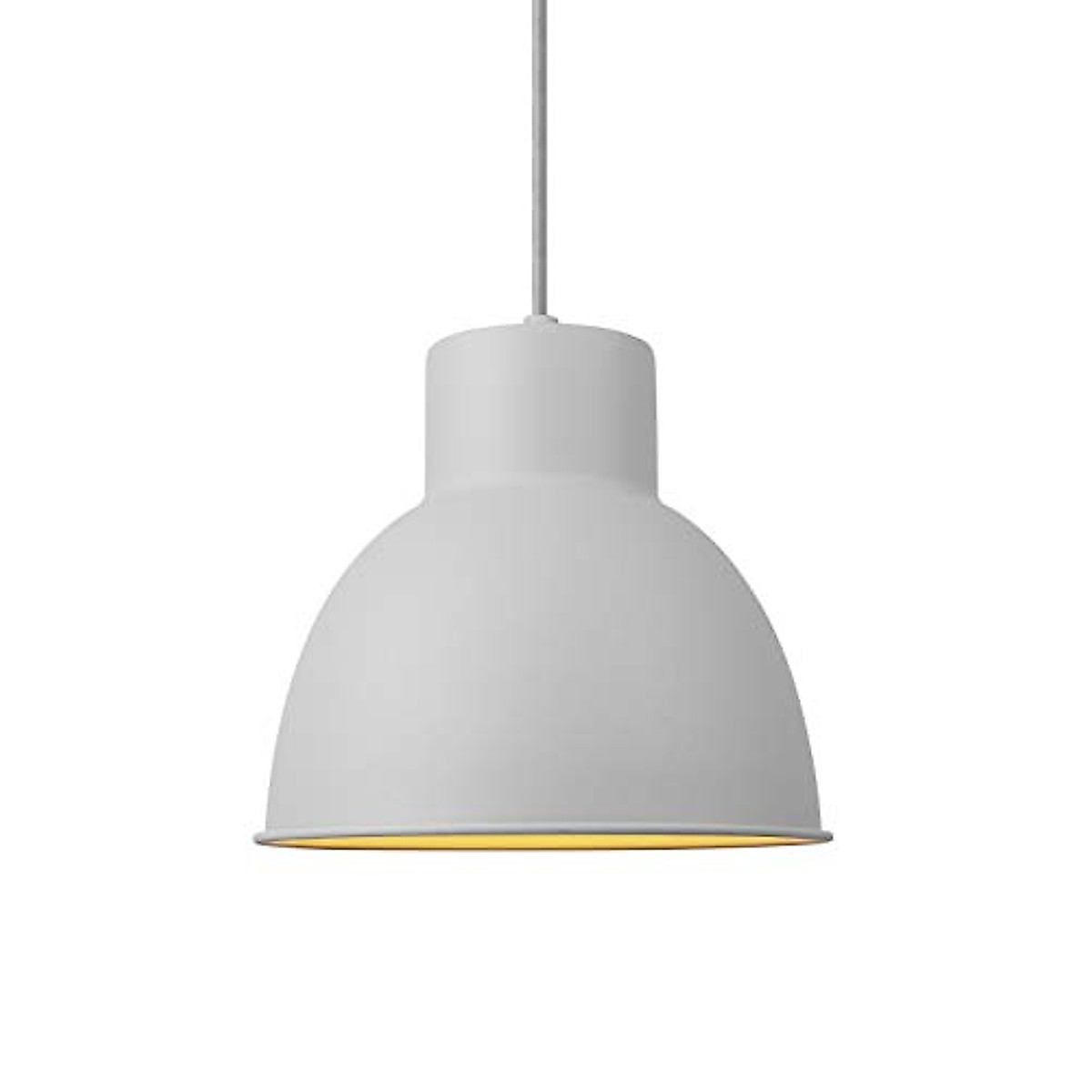 Globe Electric 61002 1-Light Pendant, Matte Gray, Gray Designer Fabric Cord