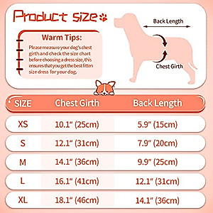 Malier Halloween Dog Costumes, I Smell Children Halloween Dog Tulle Dress Dog Clothes, Holiday Theme Costume Dress with Pumpkin Bat for Puppy Small Dogs and Cats (Small, Orange+Black)