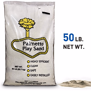 Palmetto Soft Play Sand, Clean & Low-Dust for Sensory Fun, Creme Colored, 50 lbs