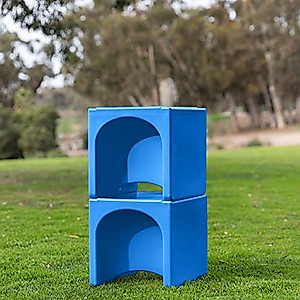 ECR4Kids Tri-Me 3-In-1 Cube Chair, Kids Furniture, Blue