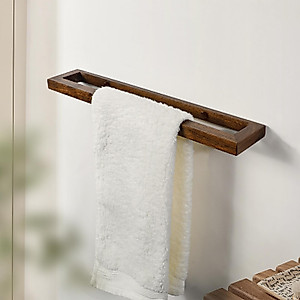 Towel Racks for Bathroom Wall Mounted,Wooden Bathroom Towel Holder,Heavy Duty Towel Bar Enhance Your Modern Bathroom Decor