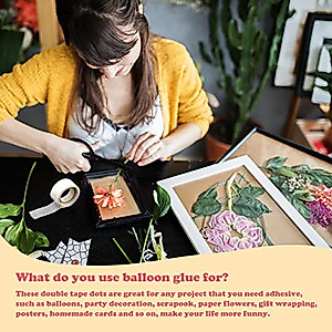 Balloon Arch Strip Kit, Balloon Glue Point Dots Stickers, Balloon Christmas Decorations Strip Kit, 50 Ft Balloon Tape Strips Double Hole, 300 Dot Glue, for Party Birthday Baby Shower