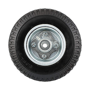 Marathon 2.80/2.50-4" Narrow Width Flat Free Hand Truck / Utility Cart Tire on Wheel, 3"Centered Hub, 1/2" Bearings