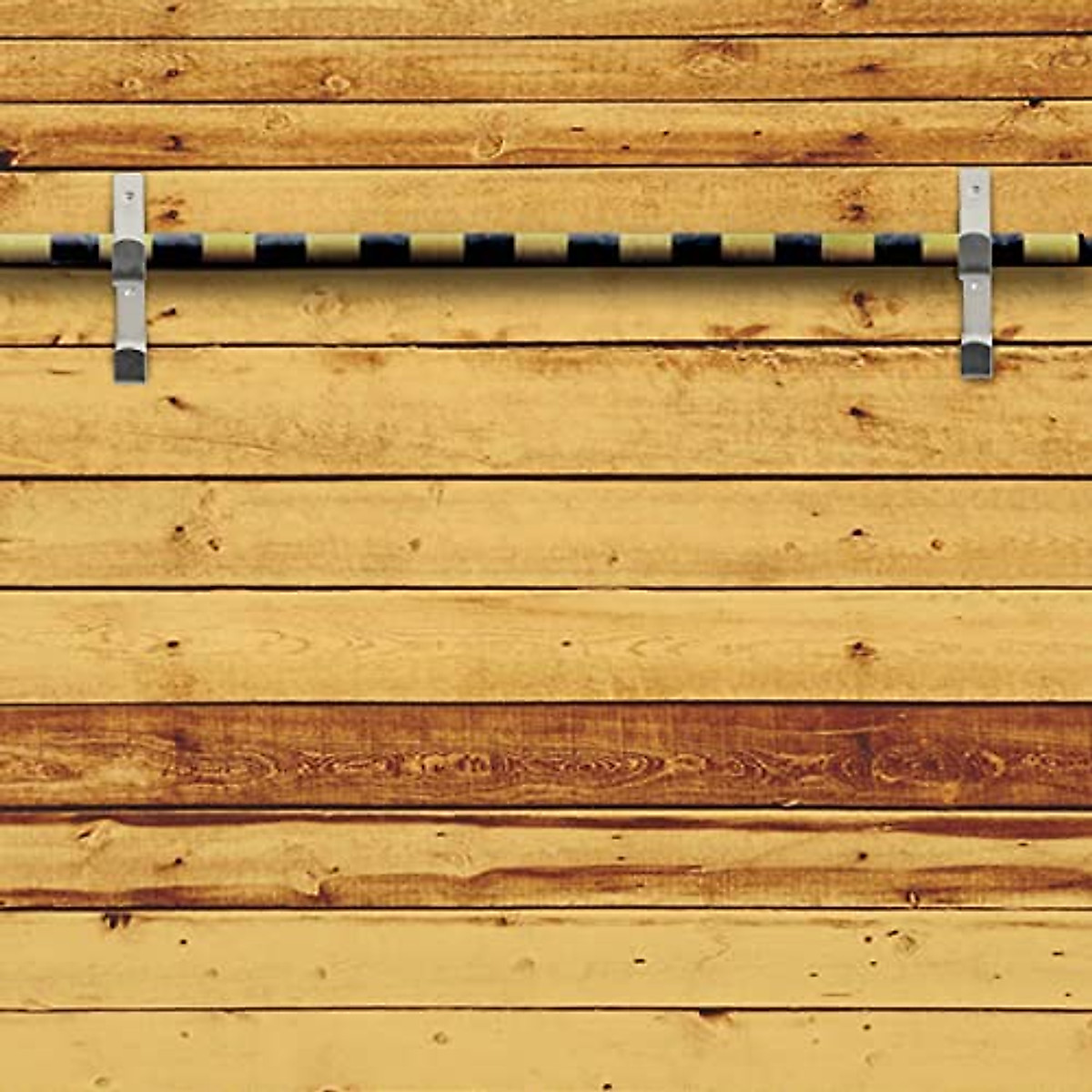 2 PCS Set Wide Pool Pole Hangers Heavy Duty Silver Aluminium Holder Hooks with Screws Perfect Hook Holders for Swimming Pool,Telescopic Poles,Skimmers,Nets Brushes,Vacuum Hose,Garden Equipment Etc