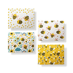 Twigs Paper - Assorted Bumble Bee Greeting Cards - Stationery Cards with Envelopes - Thank You Card - Blank Note Cards - Greeting Cards for All Occasions - Made in USA (5.5 x 4.25, Set of 12)