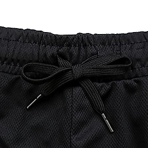 CEHT Mens Athletic Shorts Quick Dry Bodybuilding Mens Workout Shorts Gym Shorts for Men with Pockets Black