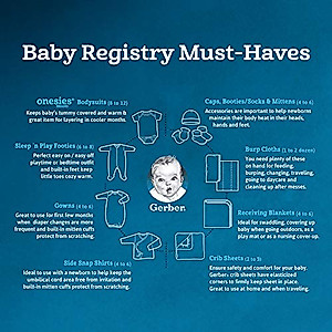 Gerber Unisex Baby Boy and Girls 4-Pack Sleeper Gown Clouds 0-6 Months