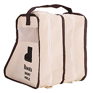 Boots Storage Bag Portable Short Boots Bag Visuable Foldable Boots Cover Protector Bag Dustproof Waterproof Shoes Handbag Hunting Fishing Riding Hiking Boots Carrier Box Bag Shoes Organizer