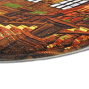 4 Pcs Christmas Shower Curtain Sets with Non-Slip Rugs, Toilet Lid Cover and Bath Mat, Red Vintage Xmas Tree and Castle Shower Curtain with 12 Hooks, Waterproof Shower Curtain for Bathroom Set