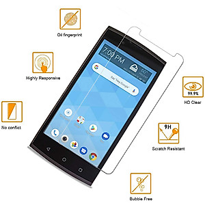 Tznzxm [2 Pack] Unimax UMX U693CL Tempered Glass Screen Protector, Case Friendly 9H Hardness HD Clear [Anti-Scratch] [Bubble Free] Tempered Glass Film for Unimax UMX U693CL Assurancewireless 5"