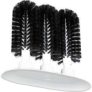 SPARTA 4046103 Plastic Glass Washer, Scrub Brush With Soft Bristles, 8 Inches, Black