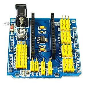 AIHJCNELE 2pcs Nano I/O Expansion Board Extension Shield for Nano V3.0 UNO R3 R1 Pro Duemilanove Nano I O Sensor Shield Module Nano UNO Multipurpose Expansion PCB with Dupont Cable Wire Kits