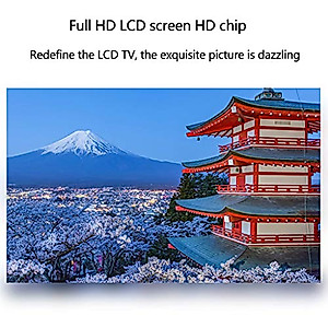 Zzmop HD Smart LED TV,4K Flat Panel LCD TV with Widescreen Monitor,Wall Mount or Standing TV,USB Media Playback,for Home,Commercial,Black