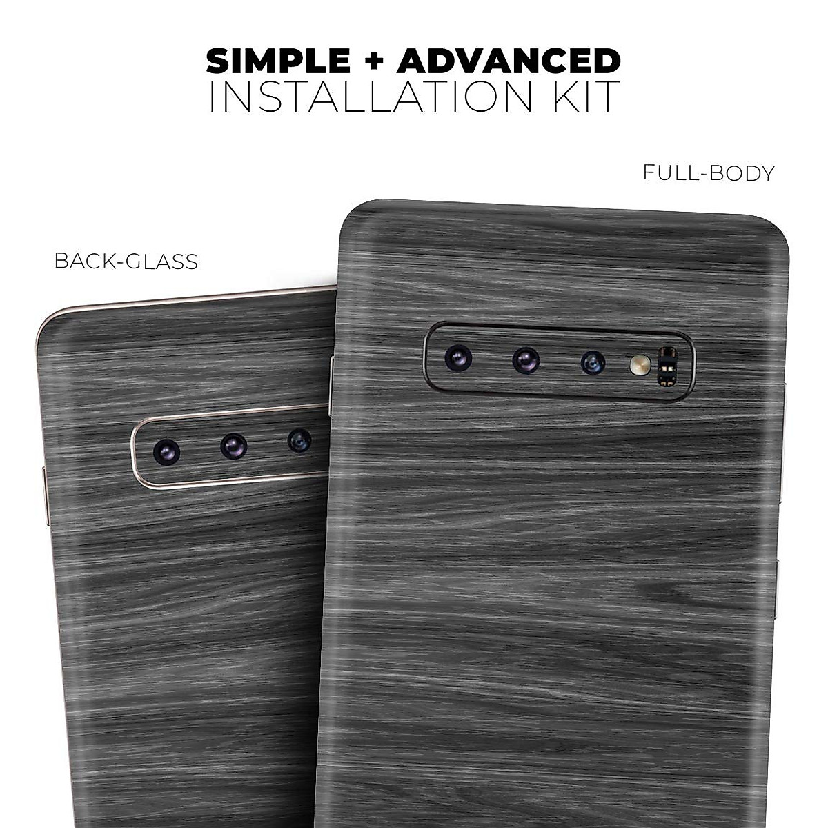 DesignSkinz Dark Slate Wood Protective Vinyl Decal Wrap Skin Cover Compatible with The Samsung Galaxy S20 (Screen Trim & Back Glass Skin)