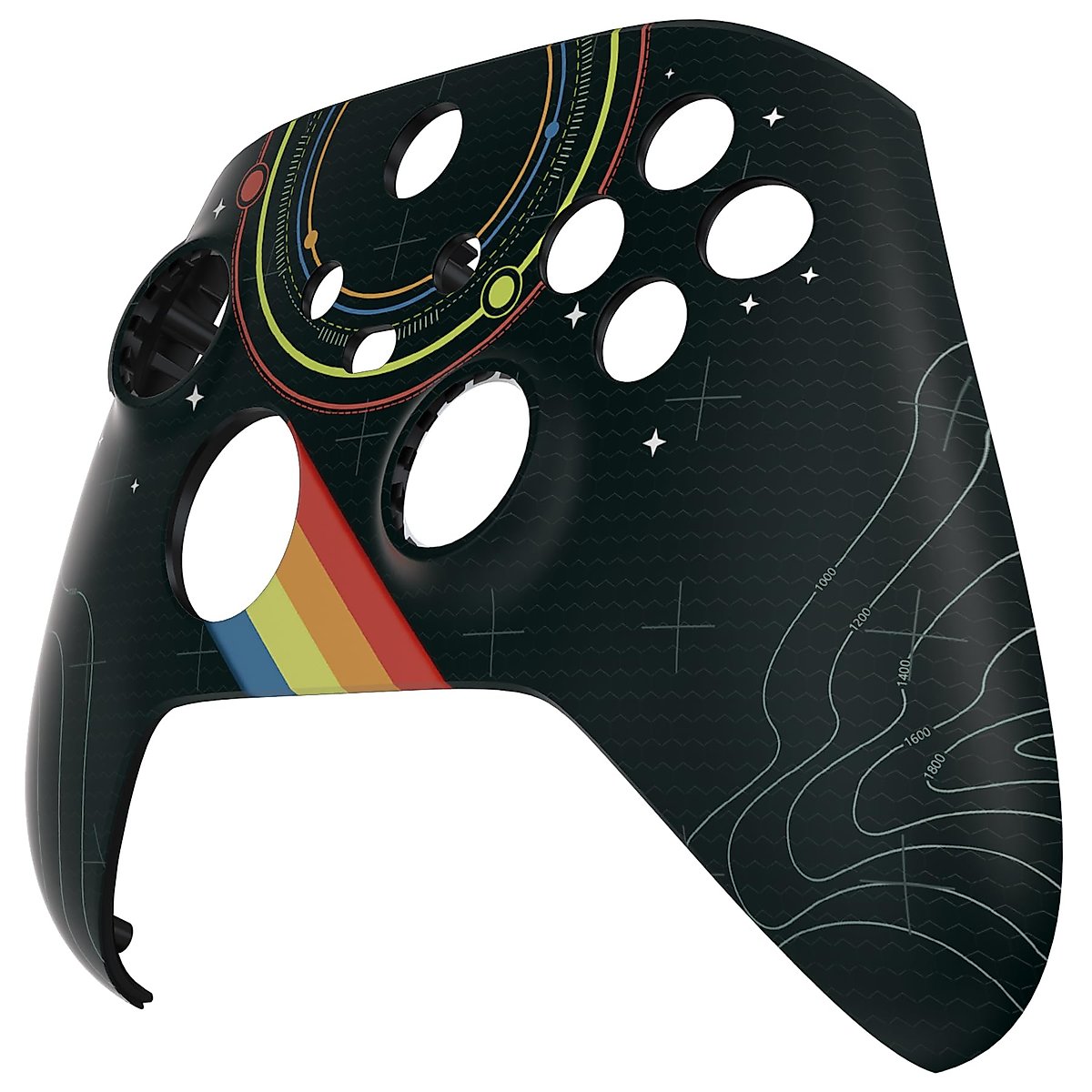 eXtremeRate Custom Shell for Xbox Series X & S Controller - Revitalize Your Controller - Stars Explorer Replacement Cover Front Housing Cover for Xbox Core Controller Wireless [Control NOT Included]