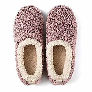 RockDove Women's Nomad Slipper with Memory Foam, Size 8-9 US Women, Pink Crepe