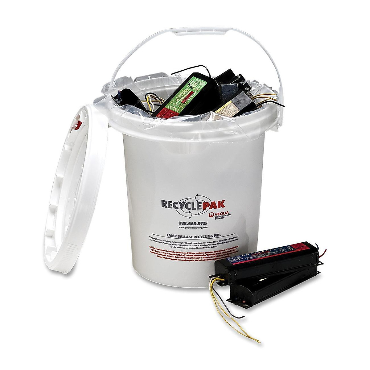 Strategic Product, Inc. Recycle Kit, 5Gal, Ballast Disposal, White/Red