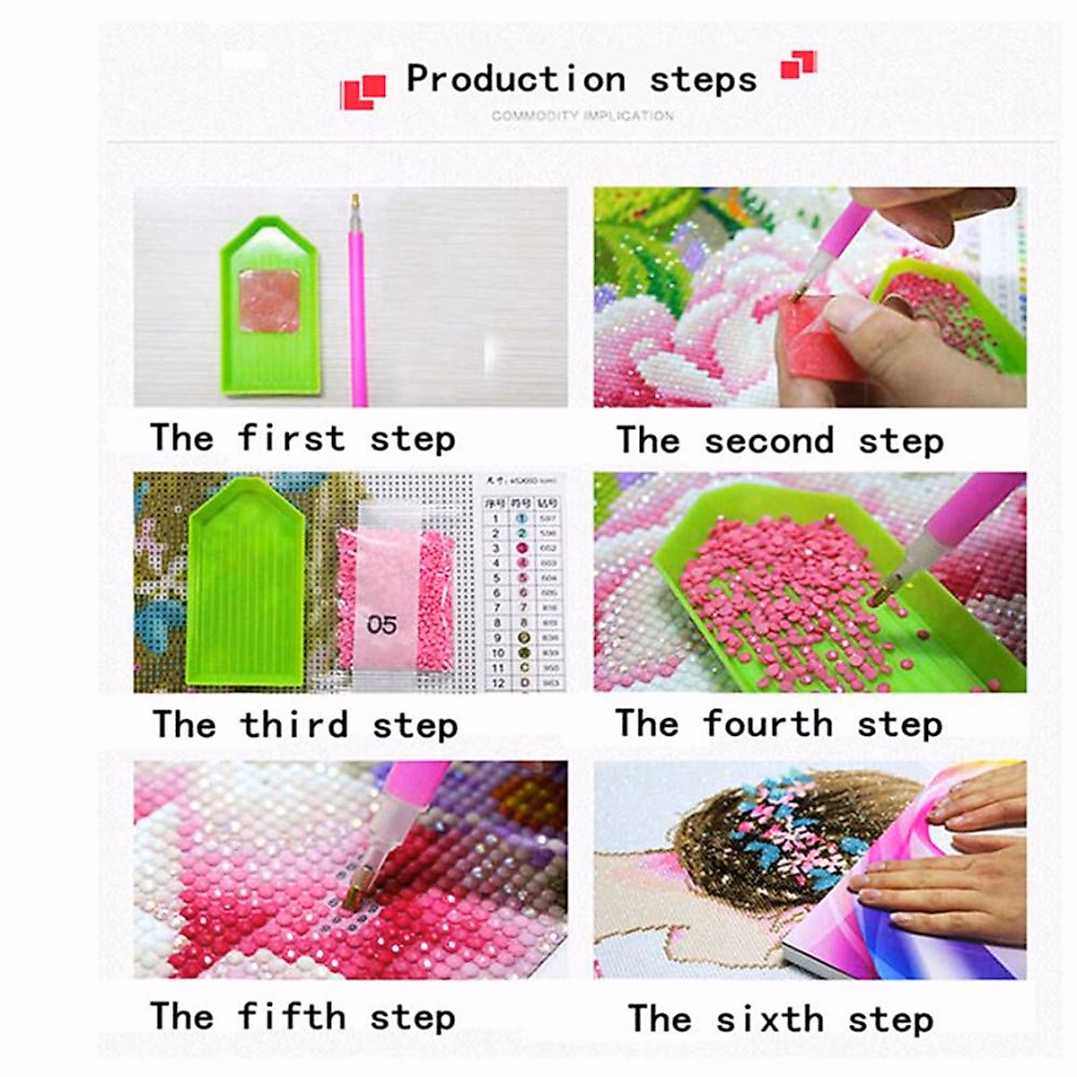 Hibah Diamond Painting DIY 5D Special Shape Rhinestone, Mandala Flower, Partial Diamond Crystal Diamond Painting Set