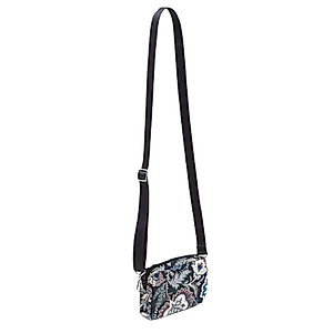 Vera Bradley Cotton RFID Convertible Pouch Crossbody in Java Navy Camo