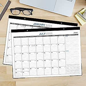 2023-2024 Desk Calendar - 18 Months Large Monthly Desk Calendar from Jul 2023 - Dec 2024, 17" x 12", Desk Pad, Large Ruled Blocks, To-do List & Notes, Best Desk Calendar for Organizing