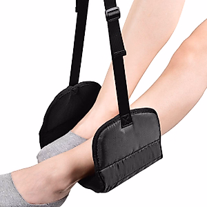 Airplane Footrest - Travel Foot Rest (Thickened Memory Foam), Airplane Travel Accessories, No Clashing Foot Hammock & Portable Plane Leg Rest, Provides Relaxation and Comfortable for Long Flight