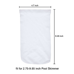 Outus 20 Pack Pool Skimmer Socks, Durable Elastic Nylon Fabric Filters of Swimming Pools, White (20 Pack)