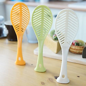 Non Stick Multifunction Rice Scooper free Standing Rice Spoon Paddle, Professional Rice Potato Server Spatula (2 Pac, white)