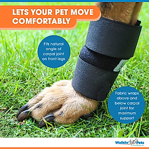 Walkin' Wrist Hugger Dog Brace for Front Legs | Carpal Wrist Joint Support for Dogs | Helps Canine Arthritis
