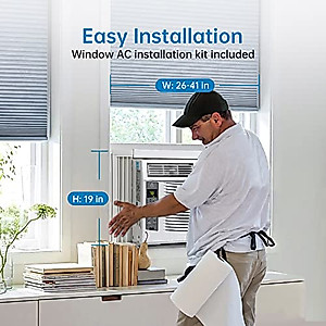 Garvee Window Air Conditioner 6000 BTU, Efficient Cooling Window AC Unit with Remote and App Control, Window-Mounted Room Air Conditioner for Rooms up to 250 Sq.ft, 3 Fan Speeds, Easy Install Kit