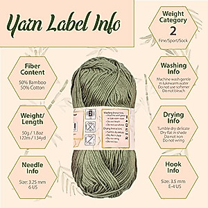 JubileeYarn Bamboo Cotton Sport Yarn - 50g/Skein - Shades of Purple - 4 Skeins