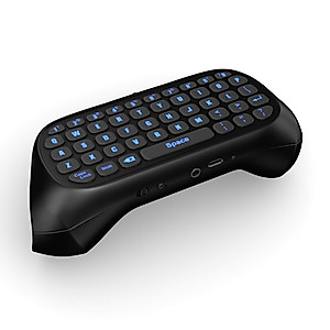 Gamers Digital ChatPad Keyboard for Sony PS4 Controllers Black – LED Backlit & Wireless with 2.4gHz USB Receiver
