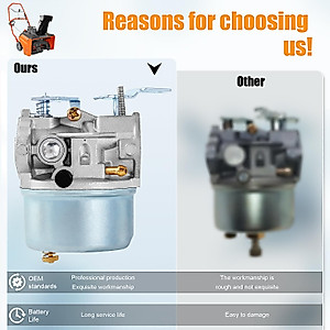 QAZAKY 640298 Carburetor Compatible with Tecumseh OH195SA 5.5HP OHSK70 7HP 4-Cycle Snowblower 2-Stage Craftsman Toro 38571 38575 38576 38577 CCR 6053 Snowthrower Ariens 932036 932504 ST524 50-666